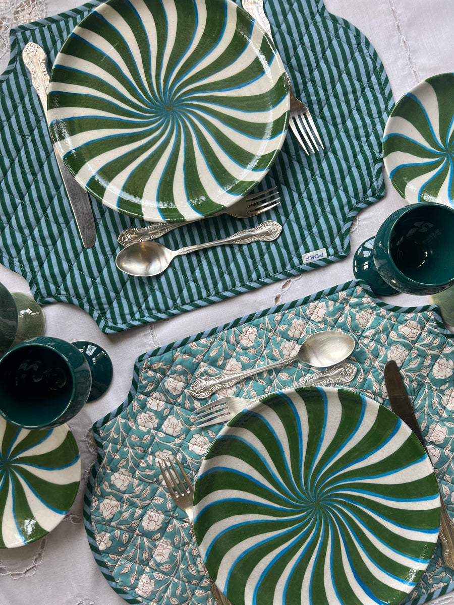 Striped Quilted Table Mats (Set of 2) – The PDKF Store