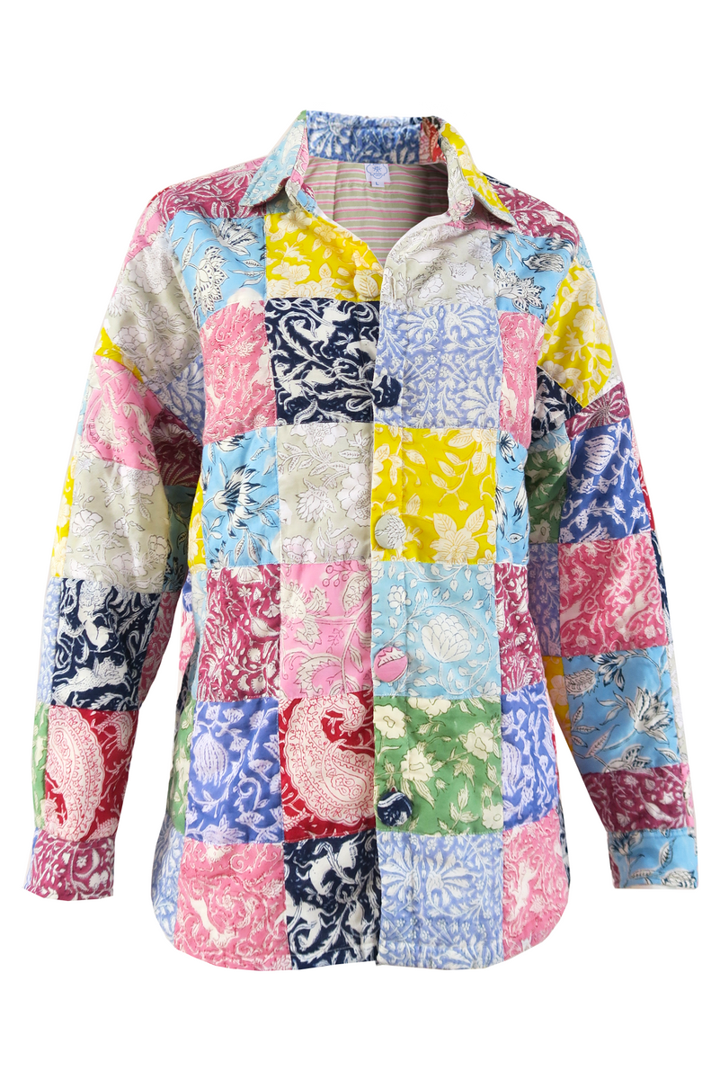 Patchwork Quilted Jacket (Multicolor) – The PDKF Store